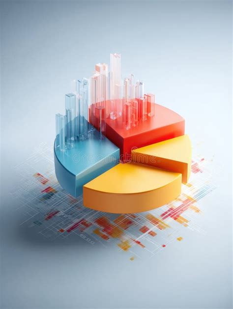 Financial Pie Chart Represents Budget Distribution Over A Clean