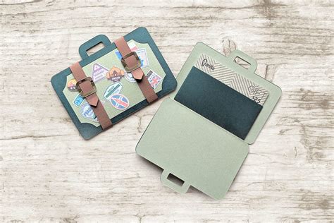 Suitcase T Card Holder Svg With Png Travel Stickers So Fontsy