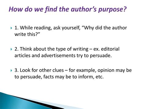 Ppt Authors Purpose Persuade Inform Or Entertain Also Known As