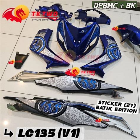 Lc135 Cover Set Biru Batik Edition Blue With Sticker Lc V1 Lc 135 Tk2