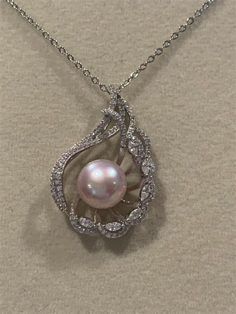 Freshwater Pearl Pendantnecklace Etsy