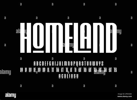 Condensed Display Font Vector With Alternates And Ligatures Stock Vector Image And Art Alamy