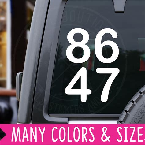 8647 Bumper Sticker Etsy