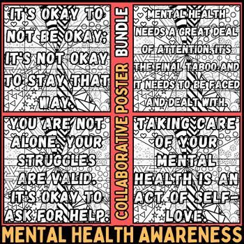 Mental Health Awareness Month Quote Collaborative Poster Bundle