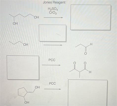 Solved Help Jones Reagent H2so4 Cro3 Oh Oh Oh Pcc O O H Pcc Oh Oh