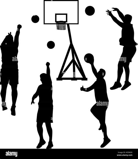 Girls Basketball Silhouette Vector