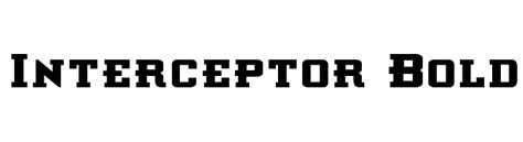 Interceptor Bold Font