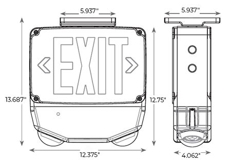 Exit Sign Dimensions