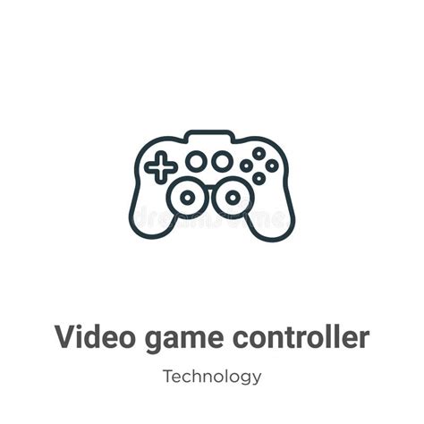 Video Game Controller Icon In Filled Thin Line Outline And Stroke