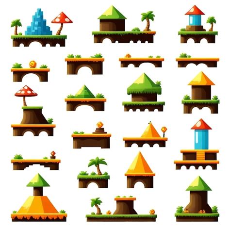 Una Colección De Diferentes Tipos De Edificios Incluida Una Selva