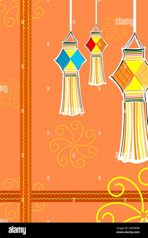 Decorative Diwali Candle Stock Vector Images Alamy
