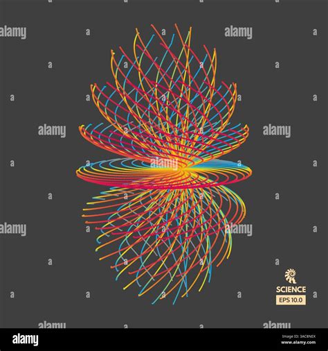 Array With Dynamic Particles 3d Technology Style Abstract Background