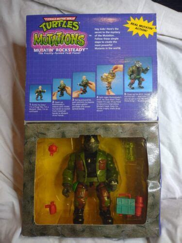 1989 Playmates Tmnt Mutations Mutatin Rocksteady 4628044233