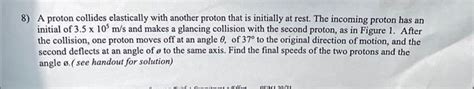 Solved 8 A Proton Collides Elastically With Another Proton