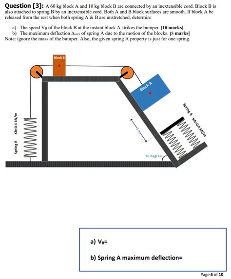Solved Question A Kg Block A And Kg Block B Are Chegg Com