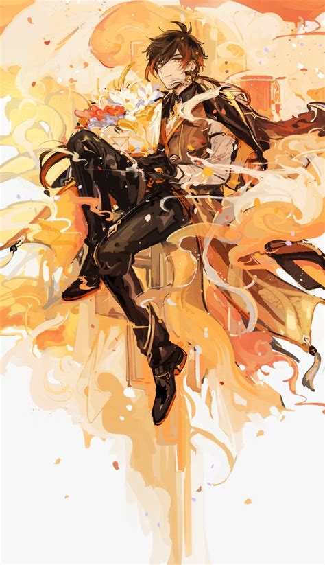 Zhongli Genshin Impact Drawn By Ayano Katou Danbooru