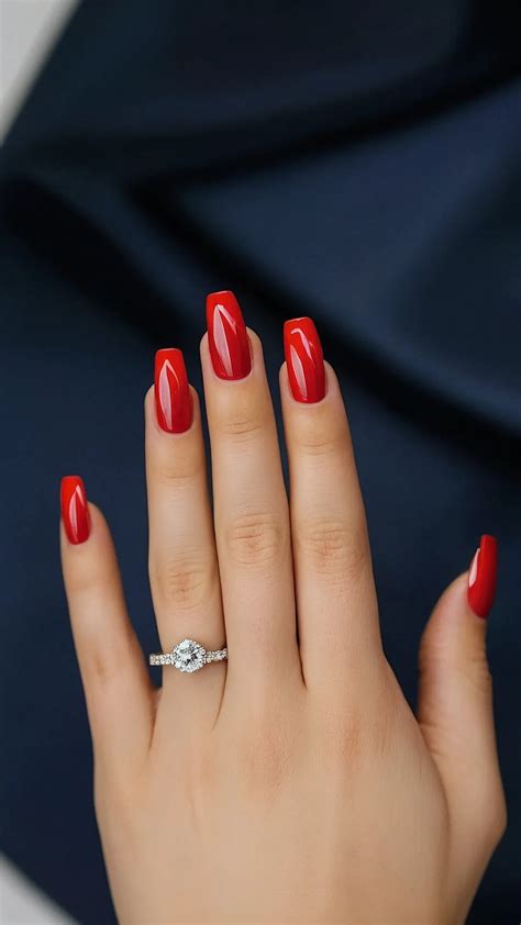 19 Ruby Red Acrylic Nail Ideas That Will Sparkle This Prom Season