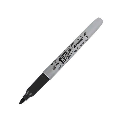 Plumon Permanente Punta Fina Negro Artesco Dimercpe