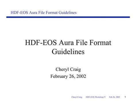 hdf eos aura file format guidelines ppt