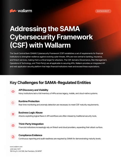 Wallarm Support For The Sama Cybersecurity Framework Wallarm