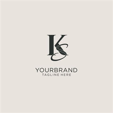 Initials Ks Letter Monogram With Elegant Luxury Style Corporate