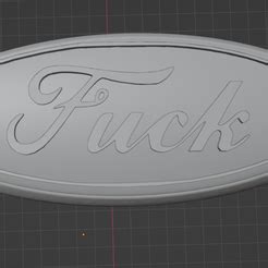 Stl File Ford Fuck Stencil・3d Printable Model To Download・cults