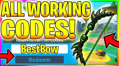 All New Bow Simulator Codes 🌟update🌟 Roblox Bow Simulator Codes Youtube