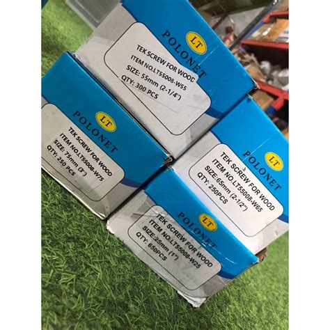 Polonet Tek Screw Steel And Wood Pl55007 Per Box Shopee Philippines