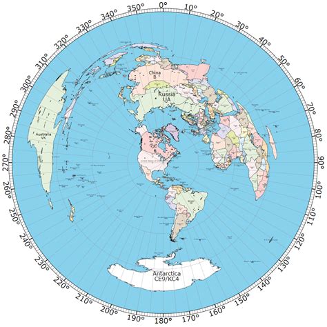 I Love Maps This One Is An Equidistant Map From My Location At The Center Of This Azimuth