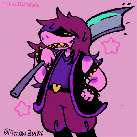 Susie Deltarune Susie Dark World Sprite Front Facing Susie