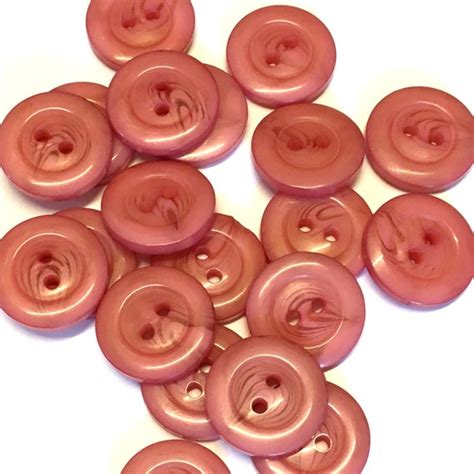 10 X 16mm Candy Pink Buttons Variegated Pink Buttons Dark Etsy