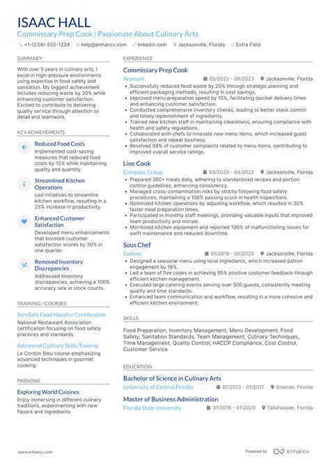 17 Prep Cook Resume Examples And Guide For 2025