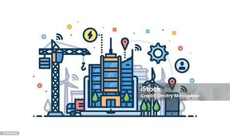 Ilustrasi Pengembangan Kota Pintar Ilustrasi Stok Unduh Gambar