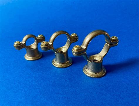 Solid Brass Pipe Mount Fixing Bracket Steam Punk Etsy