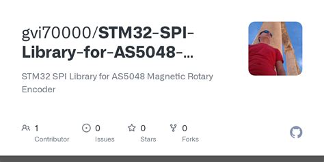 Github Gvi70000stm32 Spi Library For As5048 Magnetic Rotary Encoder