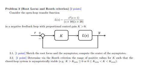 Solved Problem 3 Root Locus And Routh Criterion 2