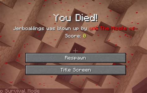 The Missile Minecraft Data Pack