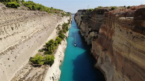 Corinth Canal By Drone Greece 4k Youtube