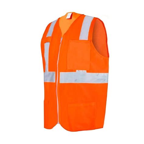 Chaleco Reflejante Naranja Con Cierre Descontinuado Señor Seguridad