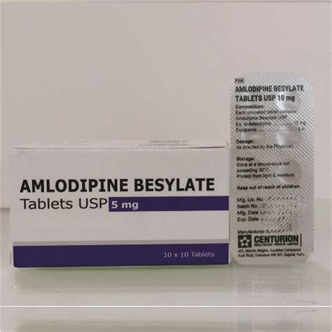 Leading Amlodipine Besylate Usp 5mg Tablets Manufacturer And Exporter
