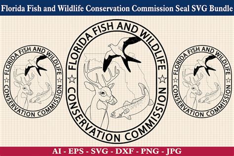Florida Fish And Wildlife Seal Svg Bundle Fwc Emblem Cut Files Etsy
