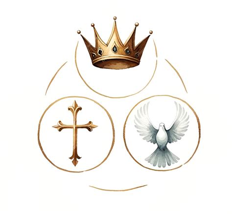 Premium Photo Watercolor Style Illustration Of Symbols Of The Holy