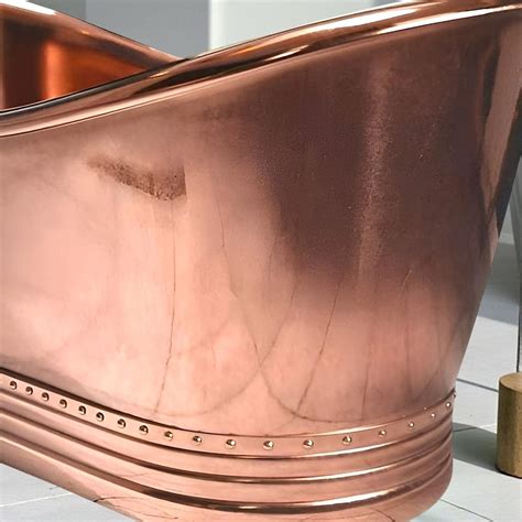 Handmade Copper Soaking Bathtub Polished Freestanding Spa Tub Etsy