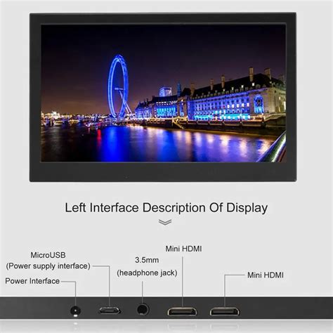 133 дюймов портативный монитор Hdmi 1920x1080 Hd Ips дисплей компьютер