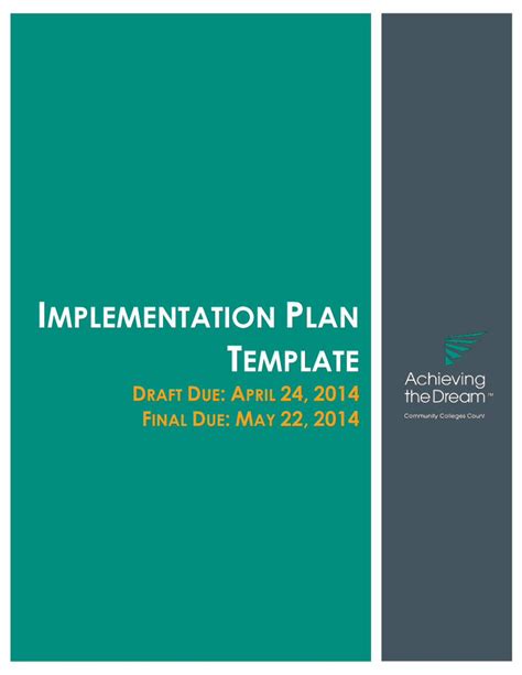 Pdf Mplementation Plan Template Dokumen Tips