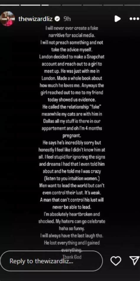 Youtuber Landon Nickerson Under Fire For Cheating On 4 Month Pregnant Fiancée Wizard Liz