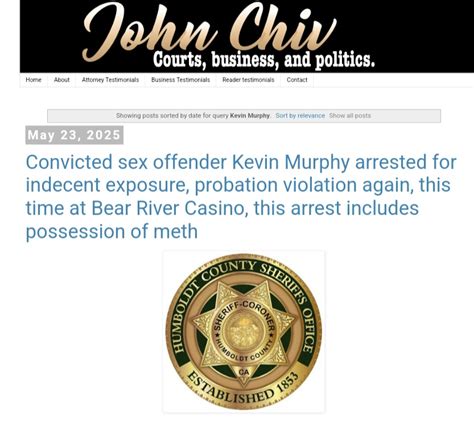 John Chiv Convicted Sex Offender Kevin Murphy Arrested Again For