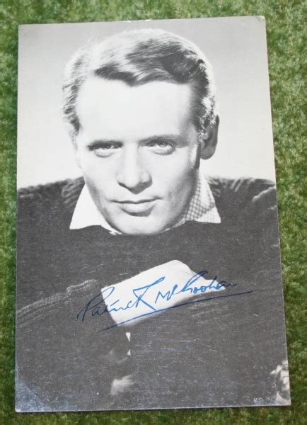 Patrick Mcgoohan Fan Card Little Storping Museum