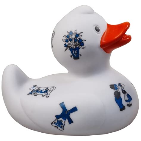 Badeend Met Delfts Blauwe Tekeningen