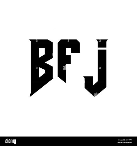 Bfj Letter Logo Design For Technology Company Bfj Logo Design Black And White Color Combination